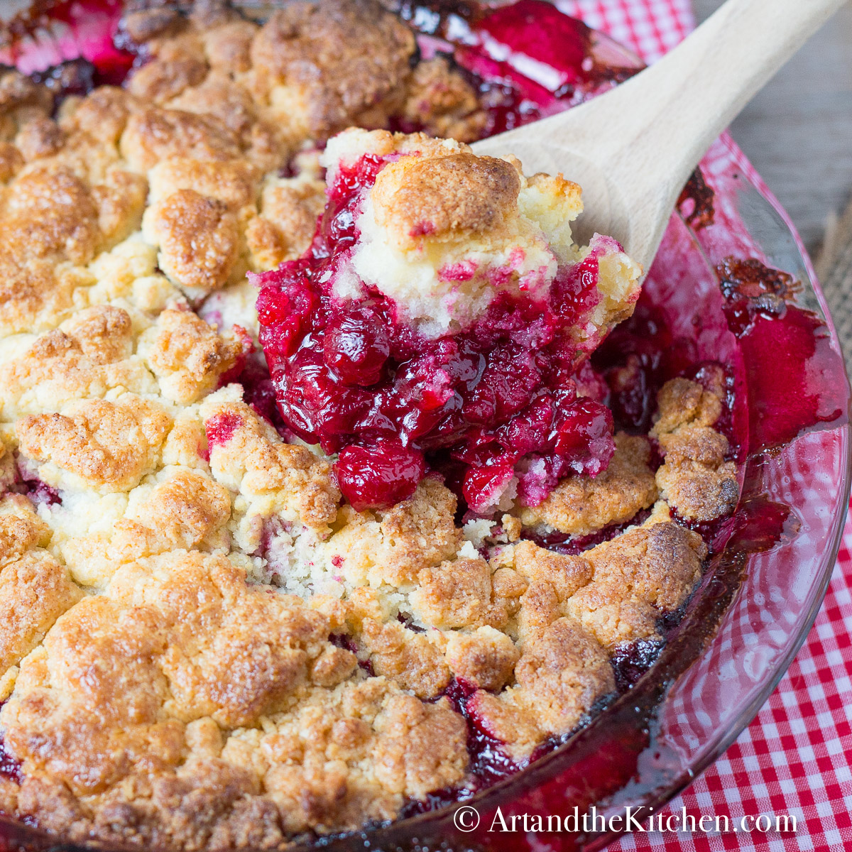 Jack Daniel's Sour Cherry Cobbler - Art and the Kitchen