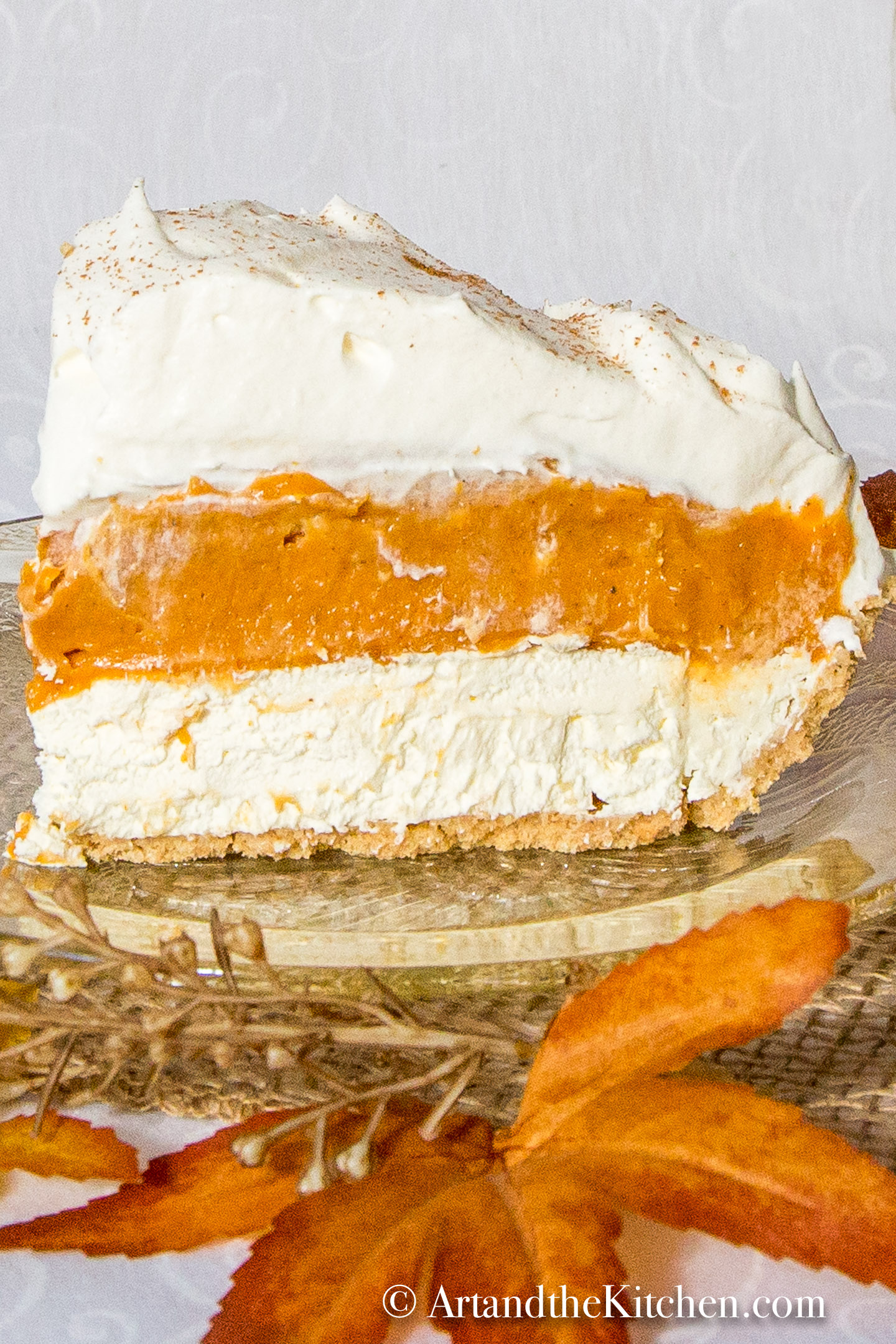 No Bake Triple Layer Pumpkin Pie - Art and the Kitchen