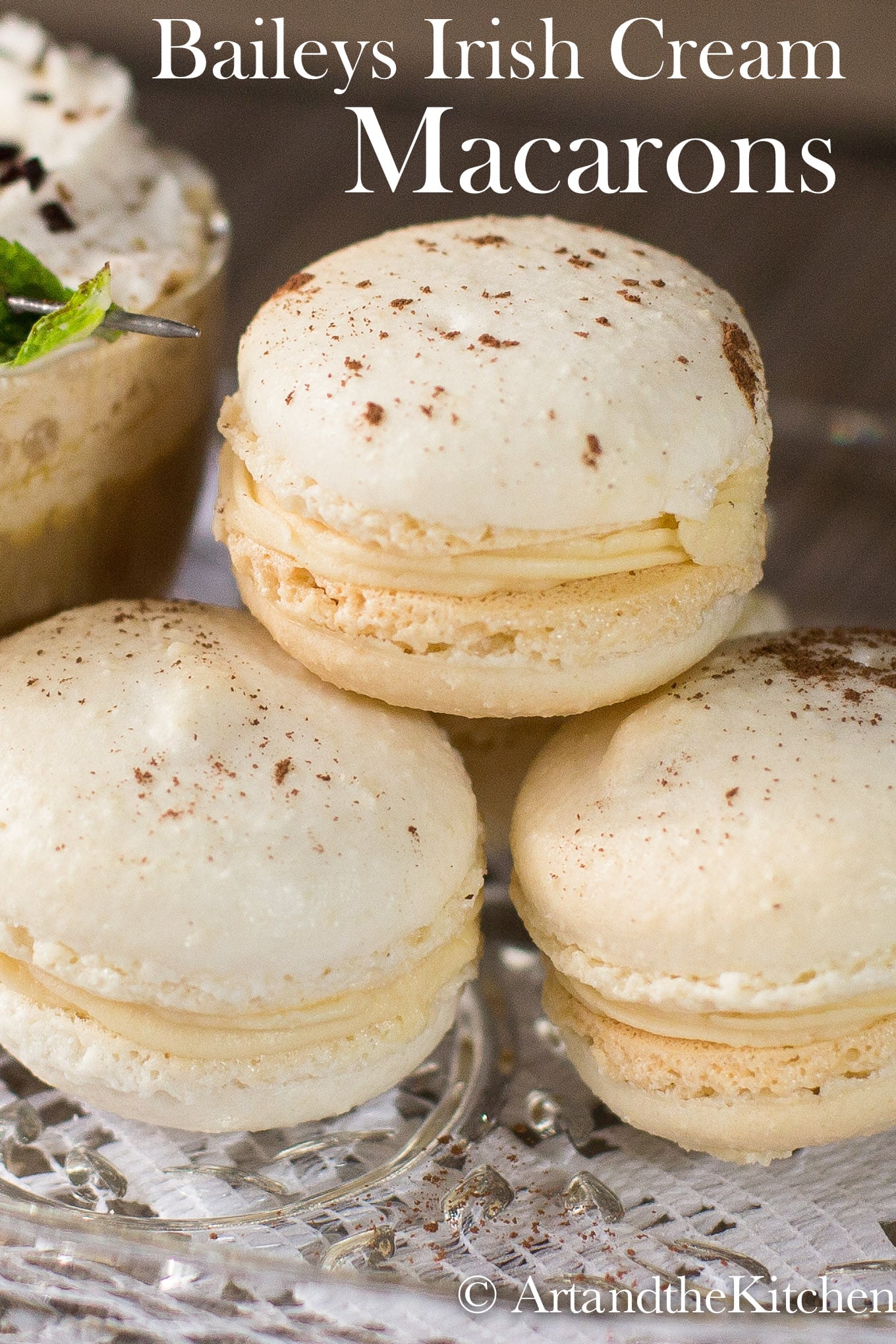 Baileys Irish Cream Macarons - Art and the Kitchen