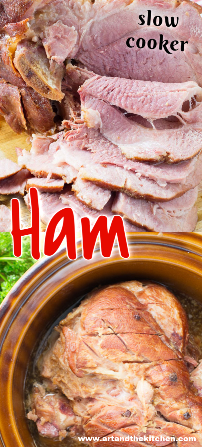 Slow Cooker Maple and Beer Braised Ham - Art and the Kitchen