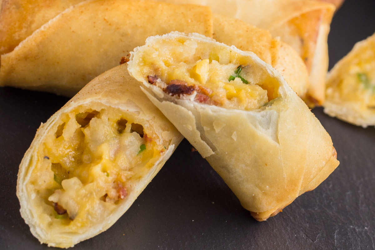 Loaded Baked Potato Spring Rolls - Art and the Kitchen